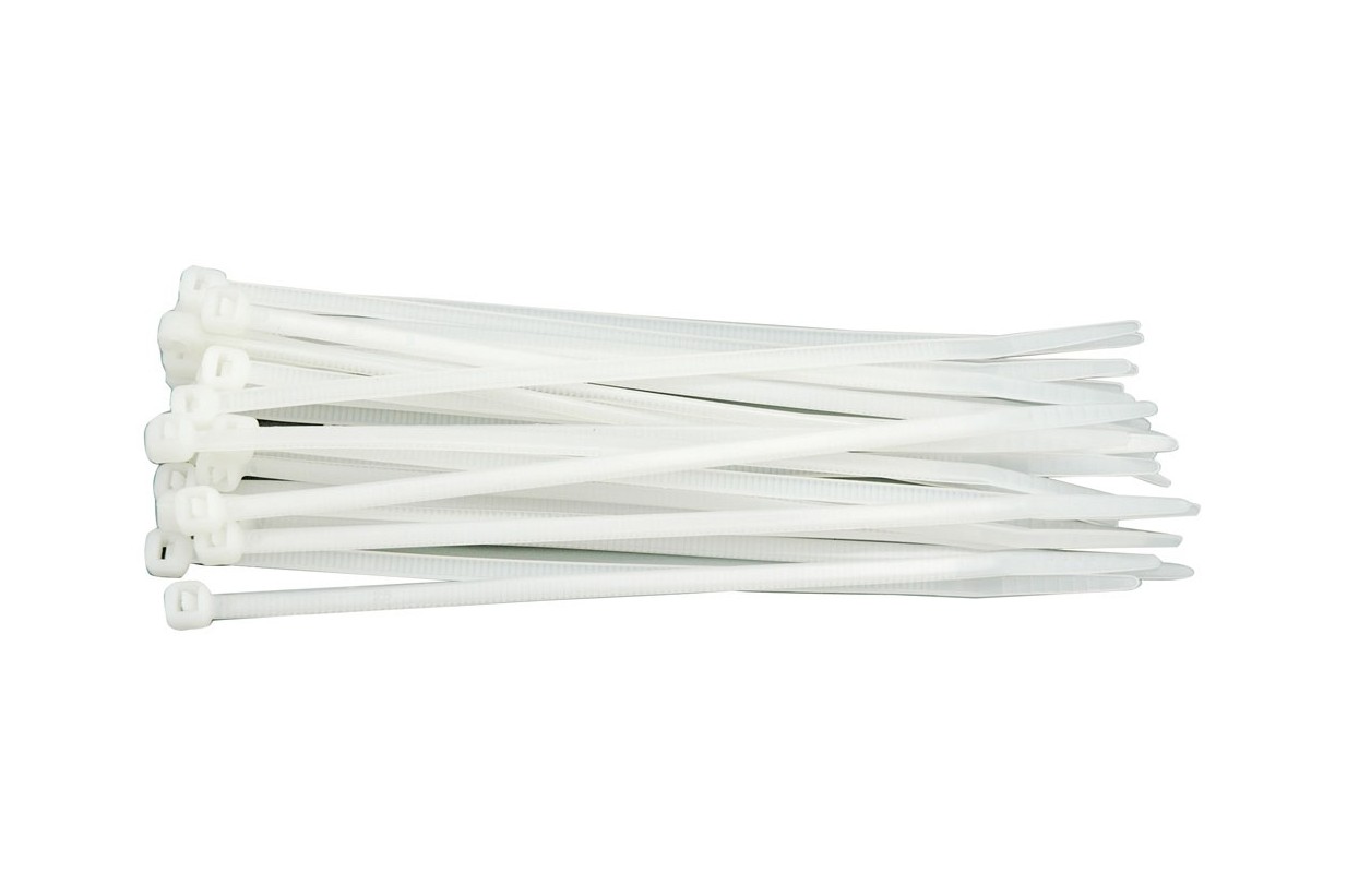 Plastmasa skavas 500х8,0 mm 100gab-baltas (73888) - Prooftools